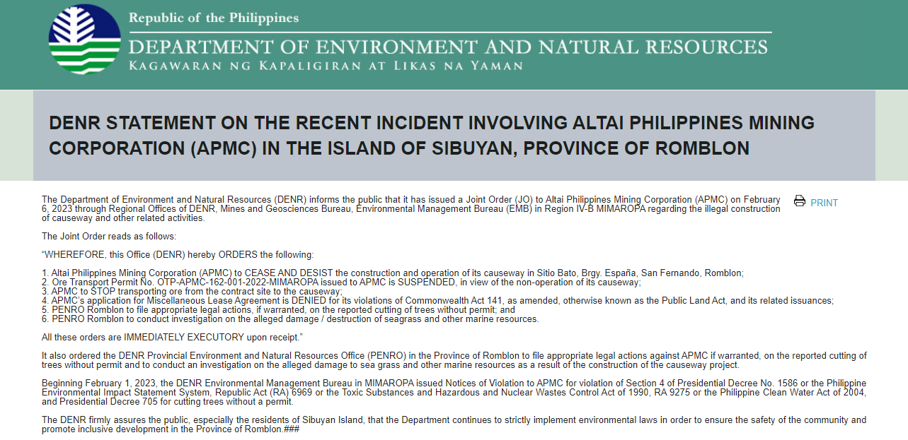 Threat and Consequences of Mining in Sibuyan | Plastic Education